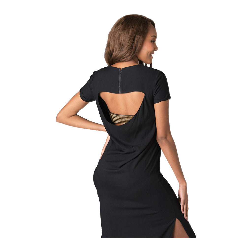 Fashion Cover Backless Dress| Bra Accessory |Gold Sequins BackStoryNYC